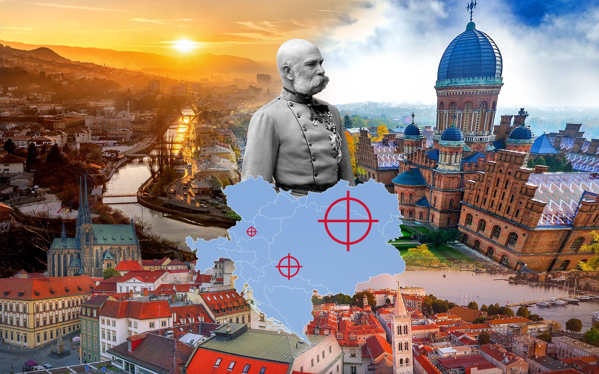 Slepá mapa Rakousko-Uherska: Trefíte, kde v zemi císaře pána leží Brno ...