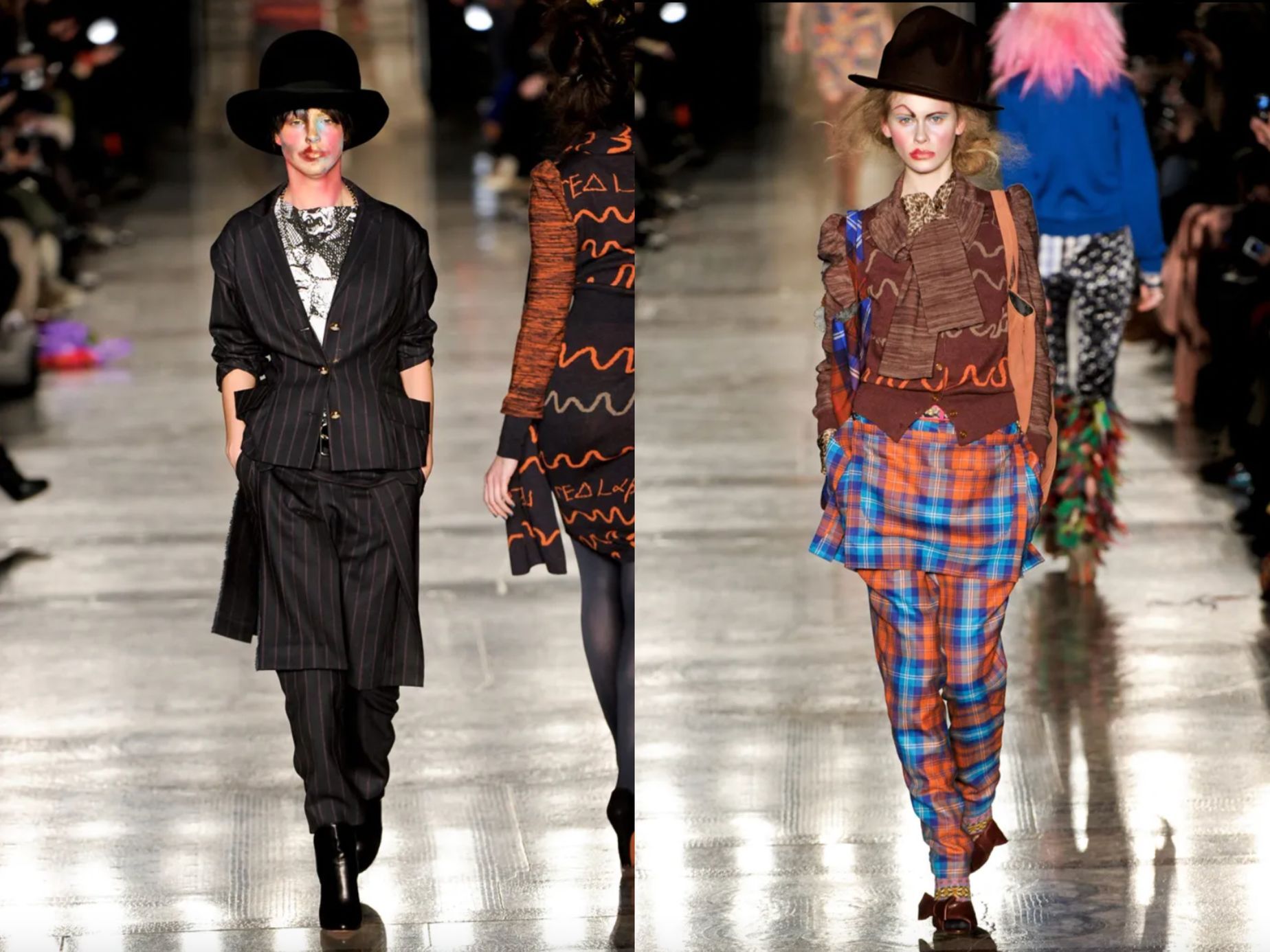 Děsivý trend roku 2000 je zpět. Šaty s kalhoty se objevují i na ...