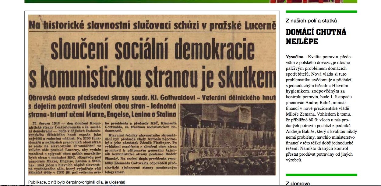 TOP 09 mobilisuje. Vydala Rudé právo z roku 1948 - Aktuálně.cz