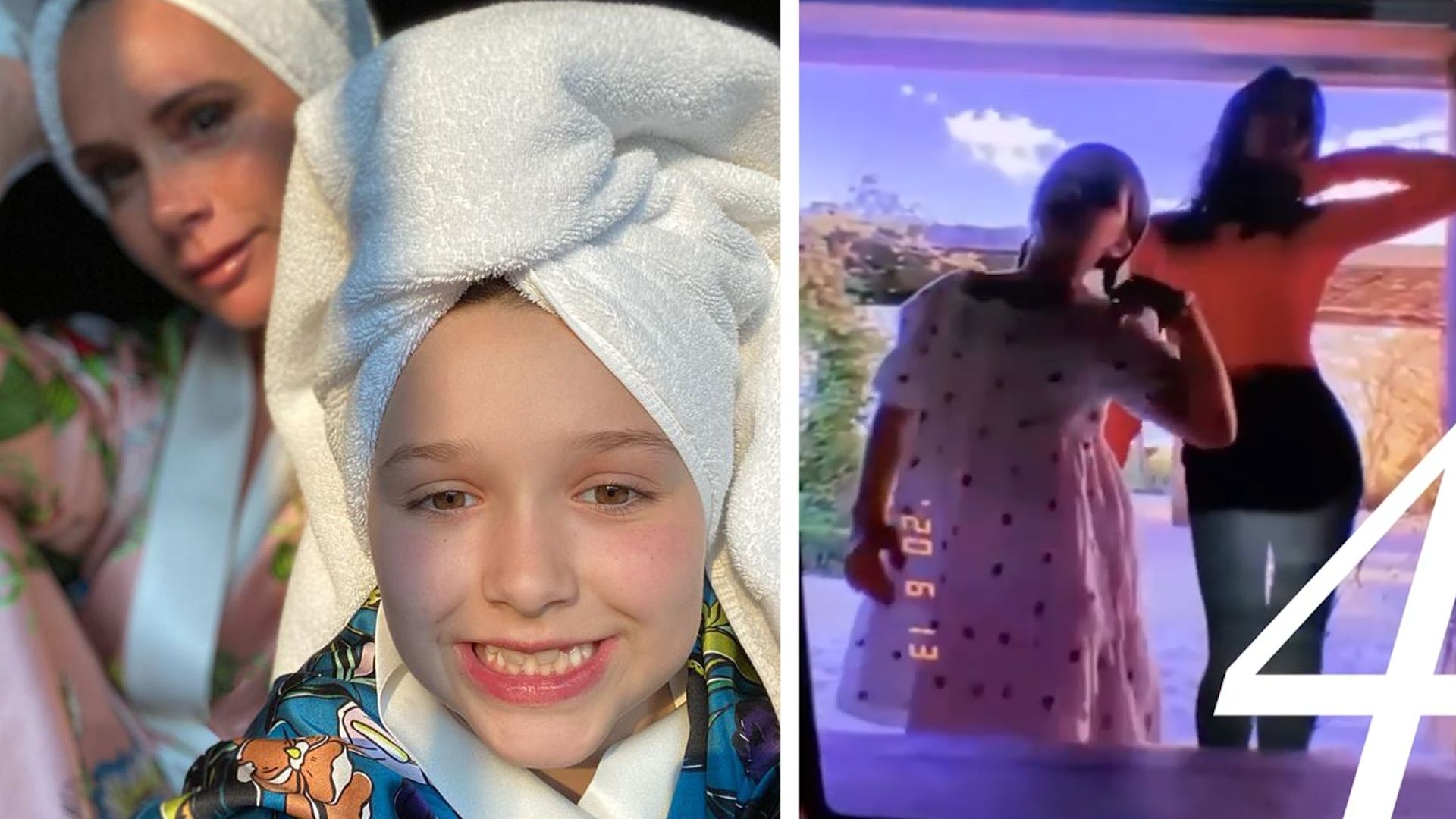 Victoria si užívá sváteční čas s dcerou, nejdříve lázně, potom tanec ...