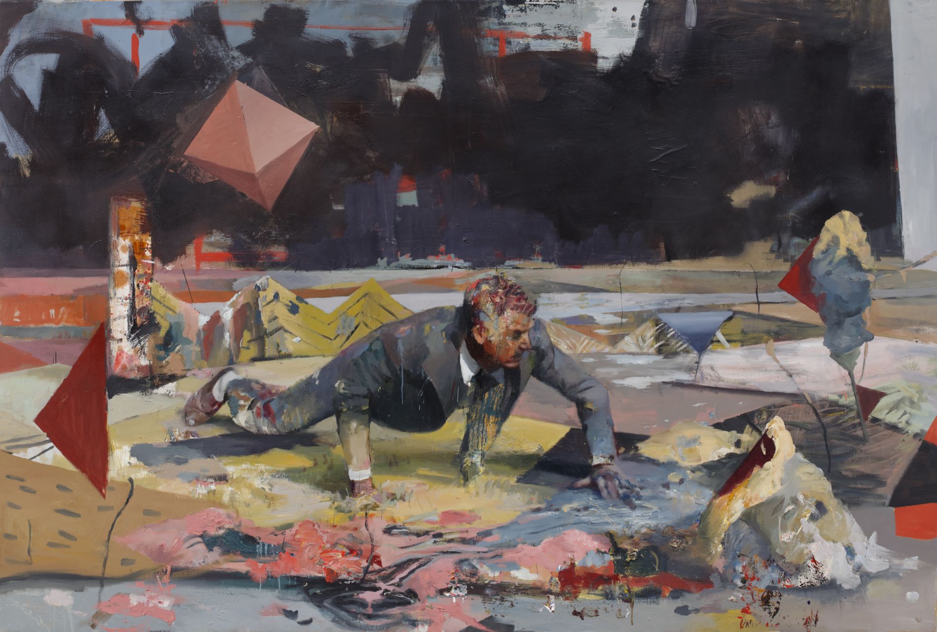 Bazén na kusu kartonu. Daniel Pitín na výstavě v Rudolfinu využívá ...