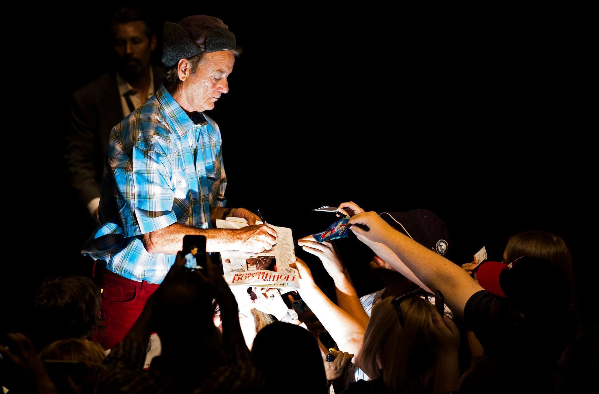 Murray greets fans following a screening of "Ghostbusters" at the ...