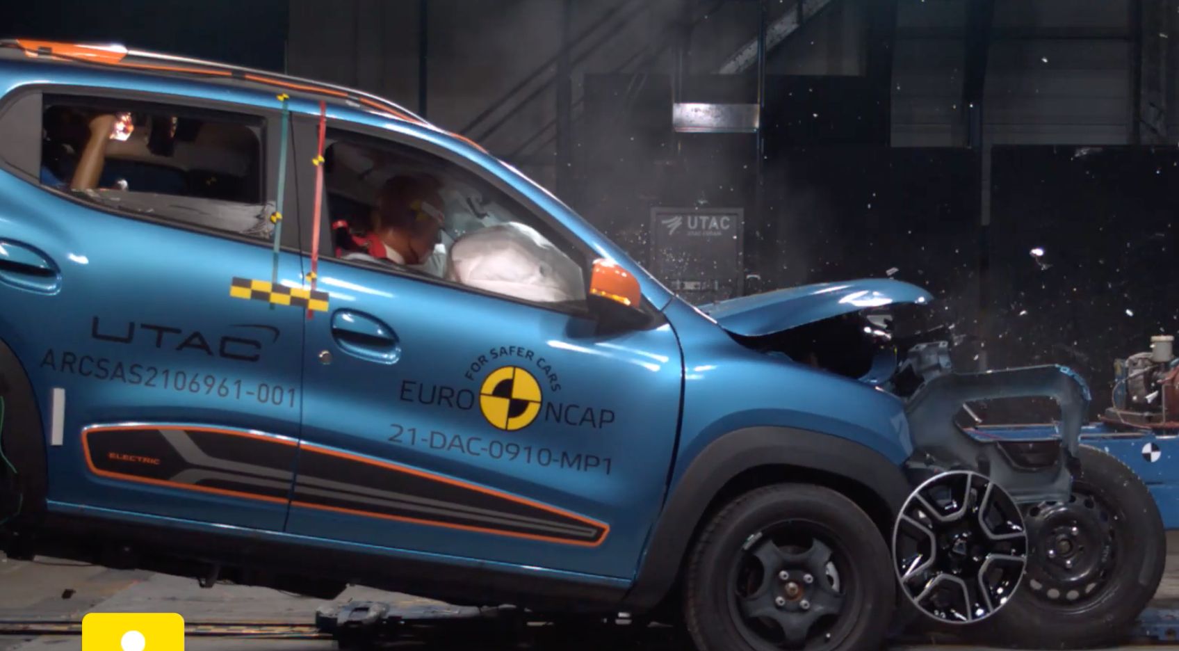 Euro NCAP Crash & Safety Tests of Dacia Spring 2021 - Aktuálně.cz