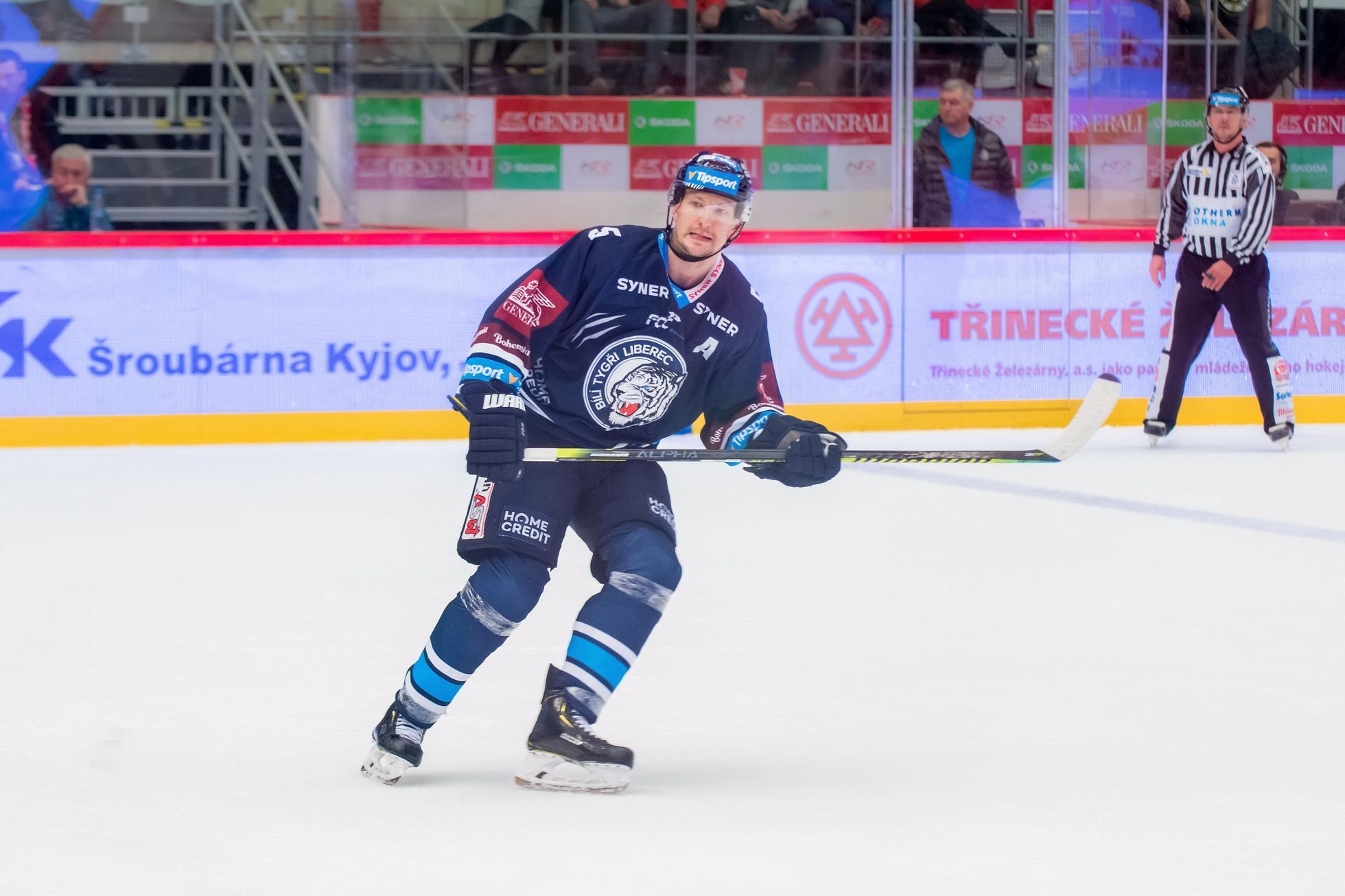 Hokejová Tipsport extraliga 2019/20, Třinec - Liberec: Ladislav Šmíd ...