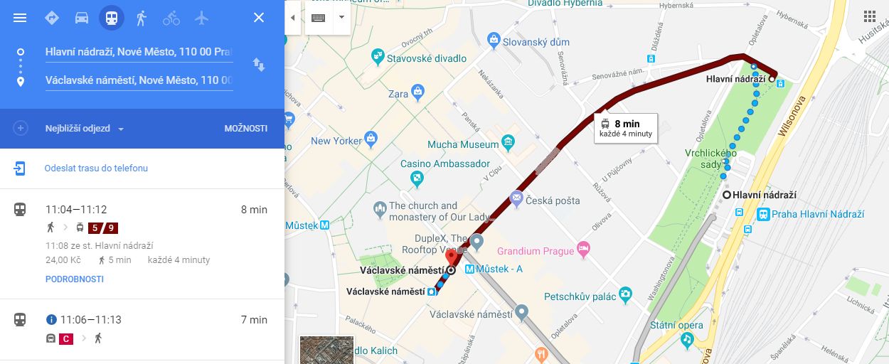Ropid dodal do Google Maps nová data. Zjistí jízdní řády i ceny ...