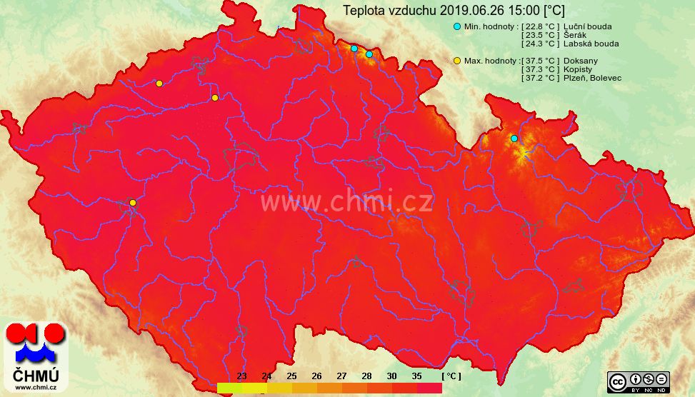 Teplota v Doksanech dosáhla téměř 39 stupňů, rekordy padly na drtivé ...